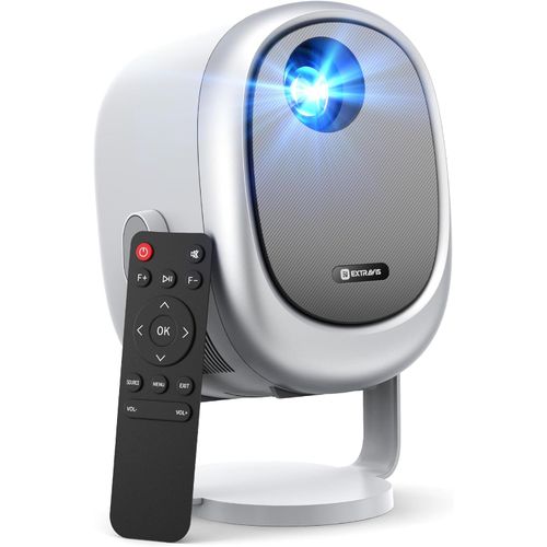 Proyector con WiFi y Bluetooth, rotación de 360° y corrección ...