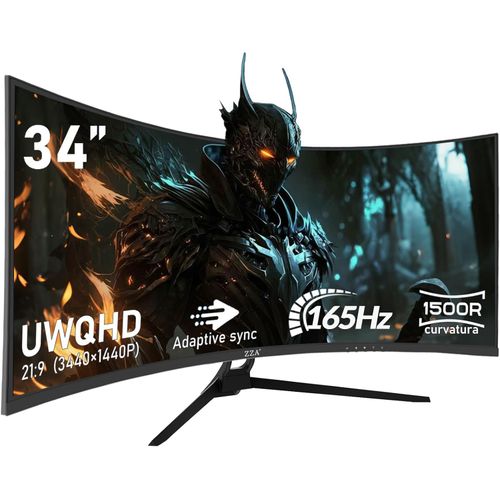 ZZA Monitor curvo 34” UltraWide 165Hz WQHD FreeSync HDR10 - OFERTU